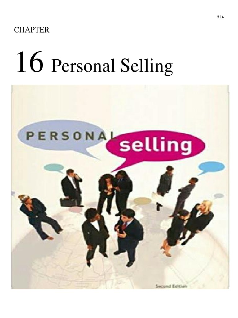 Chapter 16 Personal Selling | PDF | Sales | Marketing Communications