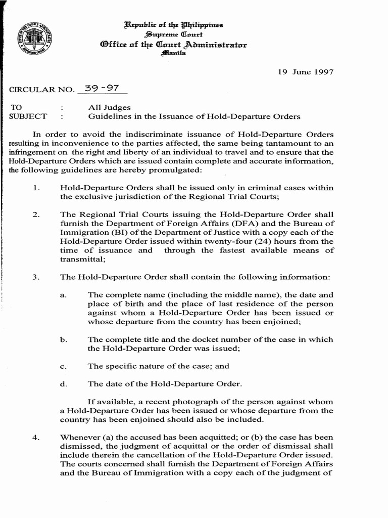 OCA Circular No. 39 1997 PDF | PDF | Acquittal | Government Institutions