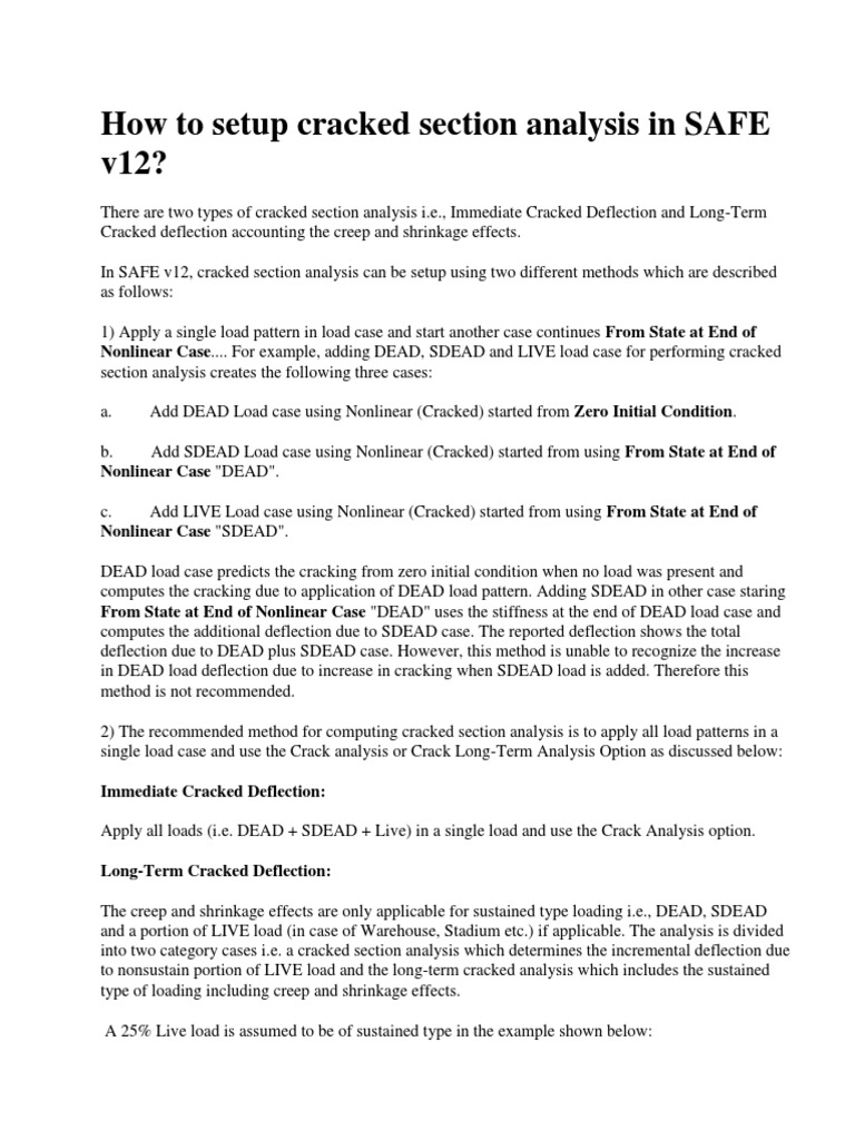 How To Setup Cracked Section Analysis in SAFE v12? | PDF | Creep ...