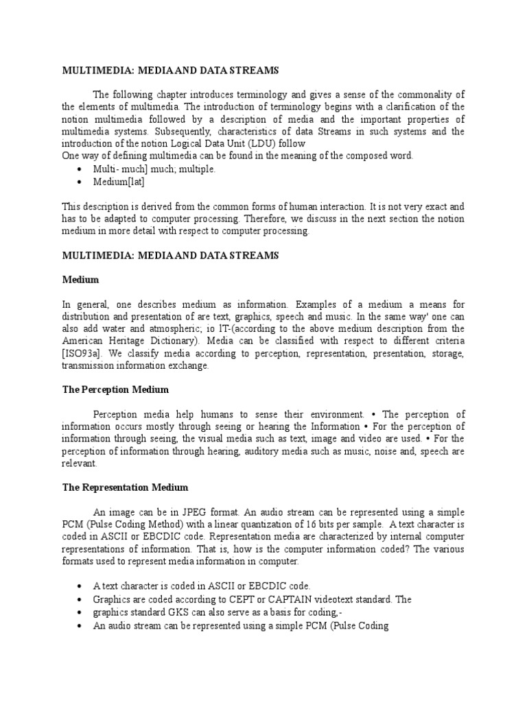 Multimedia e Content | PDF | Digital Image | Video