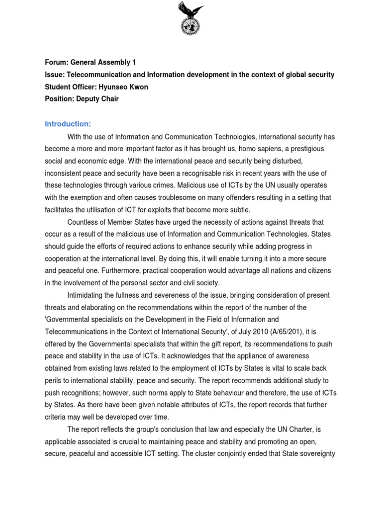 Chair Report | PDF | Surveillance | International Telecommunication Union
