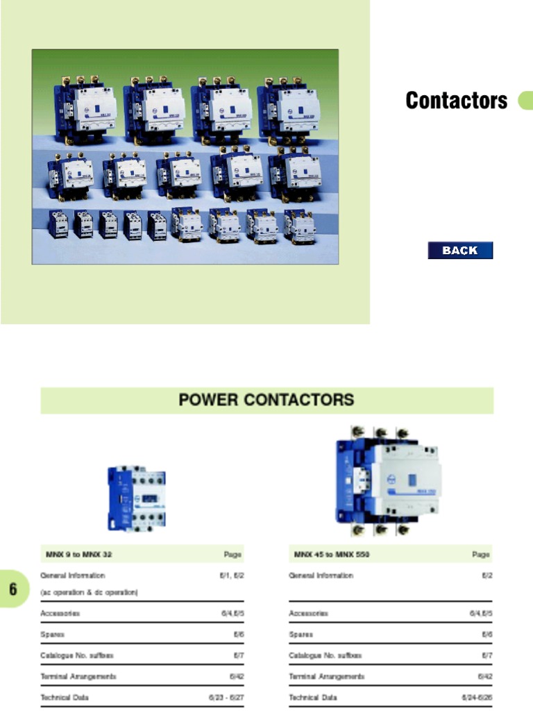 LT Contactor Ranges PDF | PDF | Components | Force