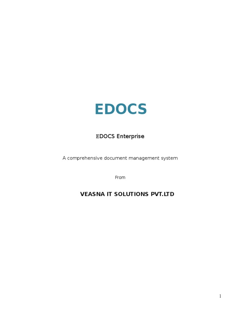 EDOCS Enterprise Document Management System | PDF | Image Scanner ...