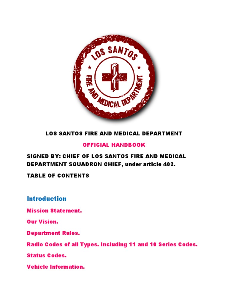 LS FMD Handbook | PDF | Paramedic | Ambulance