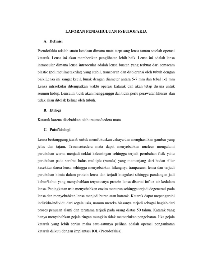 LP Pseudofakia | PDF