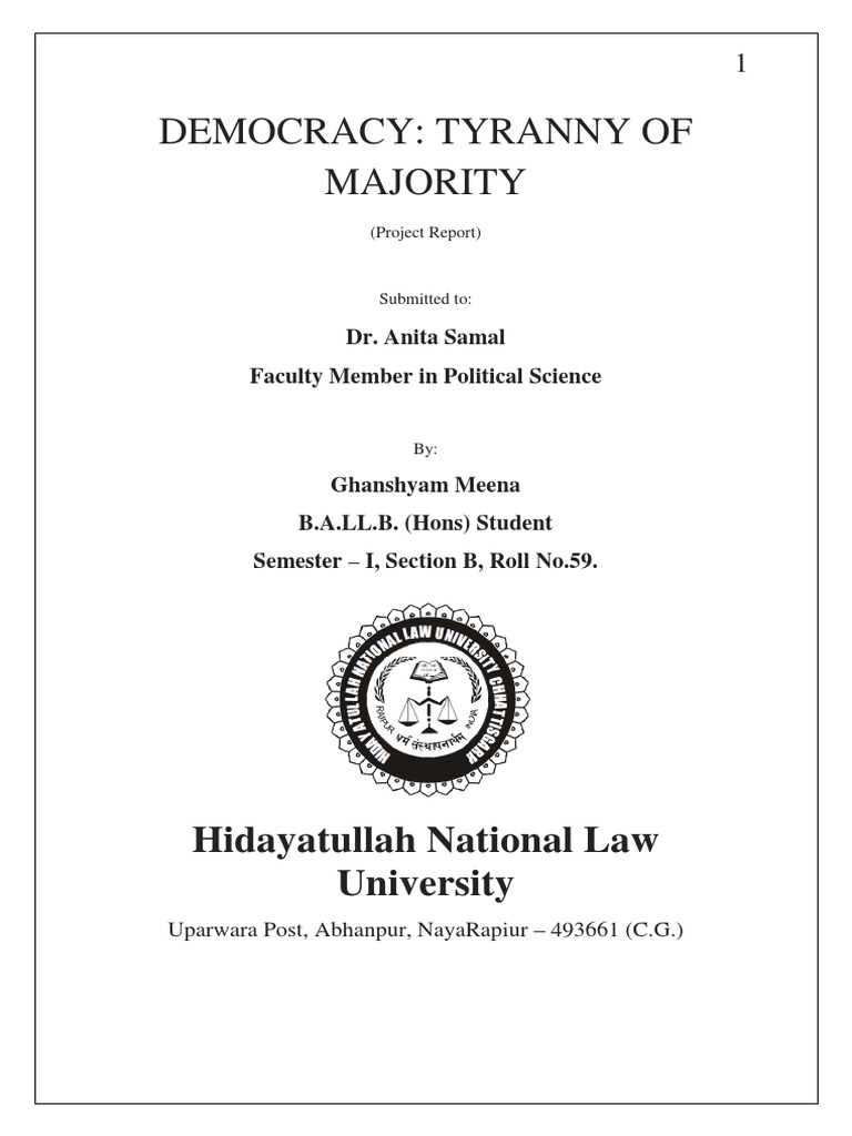 Tyranny of Majority | PDF | Ancient Greece | Democracy