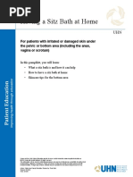 Sitz Bath Overview and Instructions | PDF | Bathing | Hygiene