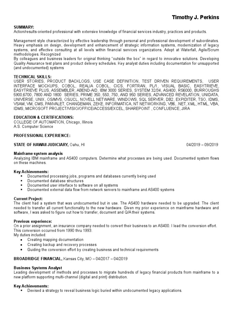 Timothy J. Perkins | Download Free PDF | Ibm System I | Databases