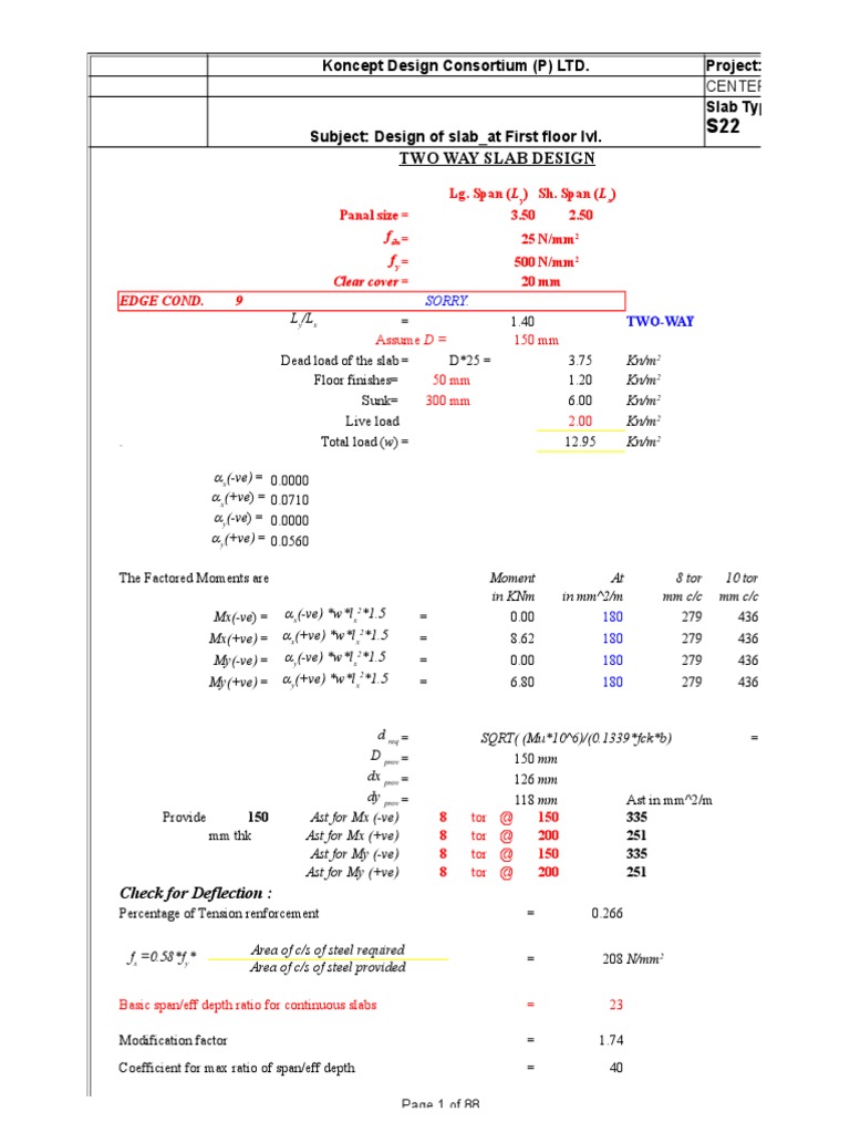 Two-Way Slab Design for HUDDA Center | PDF | Structural Analysis ...