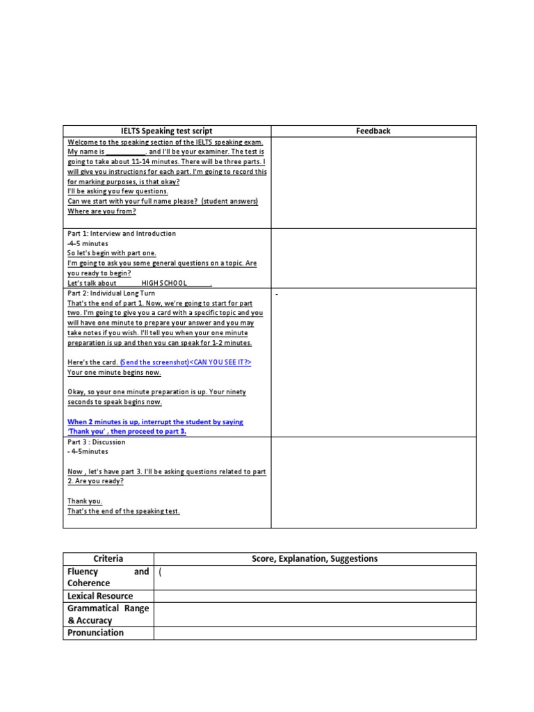 IELTS Script | PDF | International English Language Testing System ...