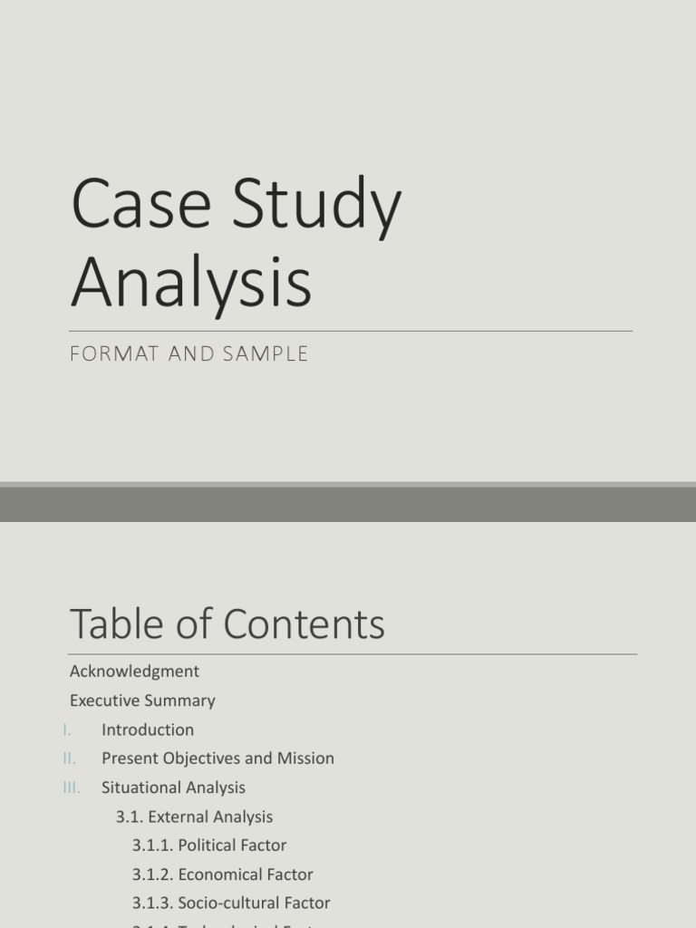 Case Study Analysis: Format and Sample | PDF | Retail | Marketing