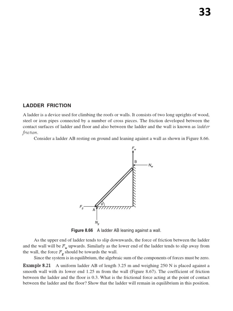 Ladder Friction | PDF | Ladder | Friction