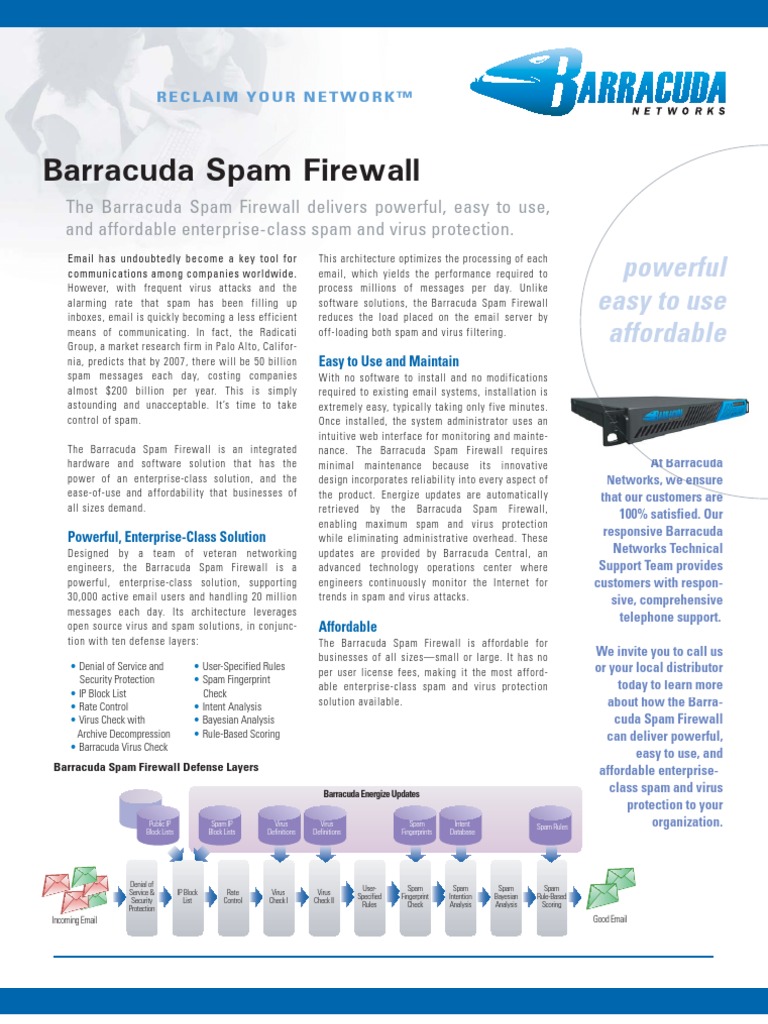 Barracuda Spam Firewall | PDF | Email Spam | Firewall (Computing)