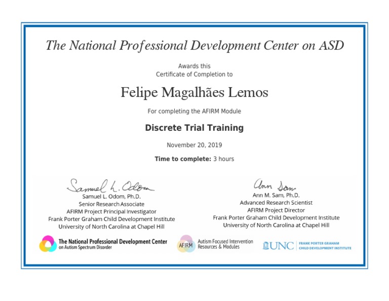 AFIRM - DTT Module Certificate | PDF