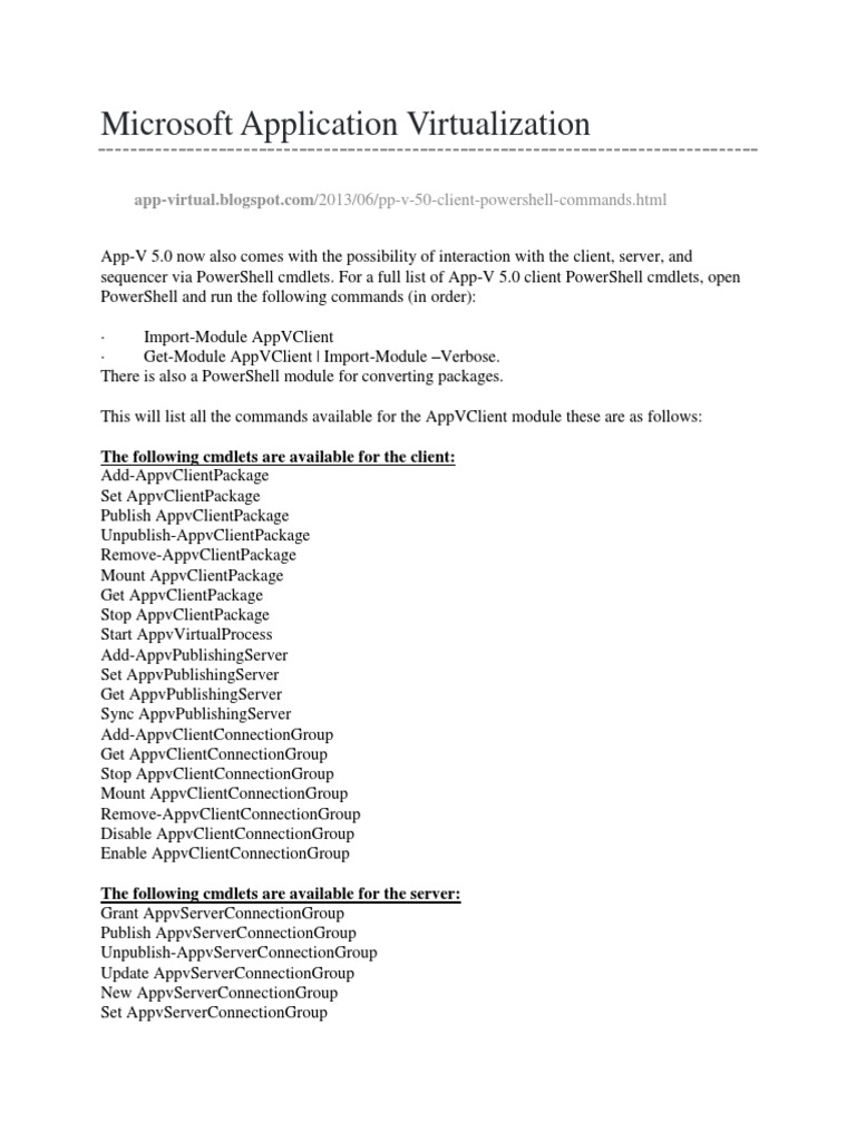 Microsoft Application Virtualization | PDF | Computing Platforms ...