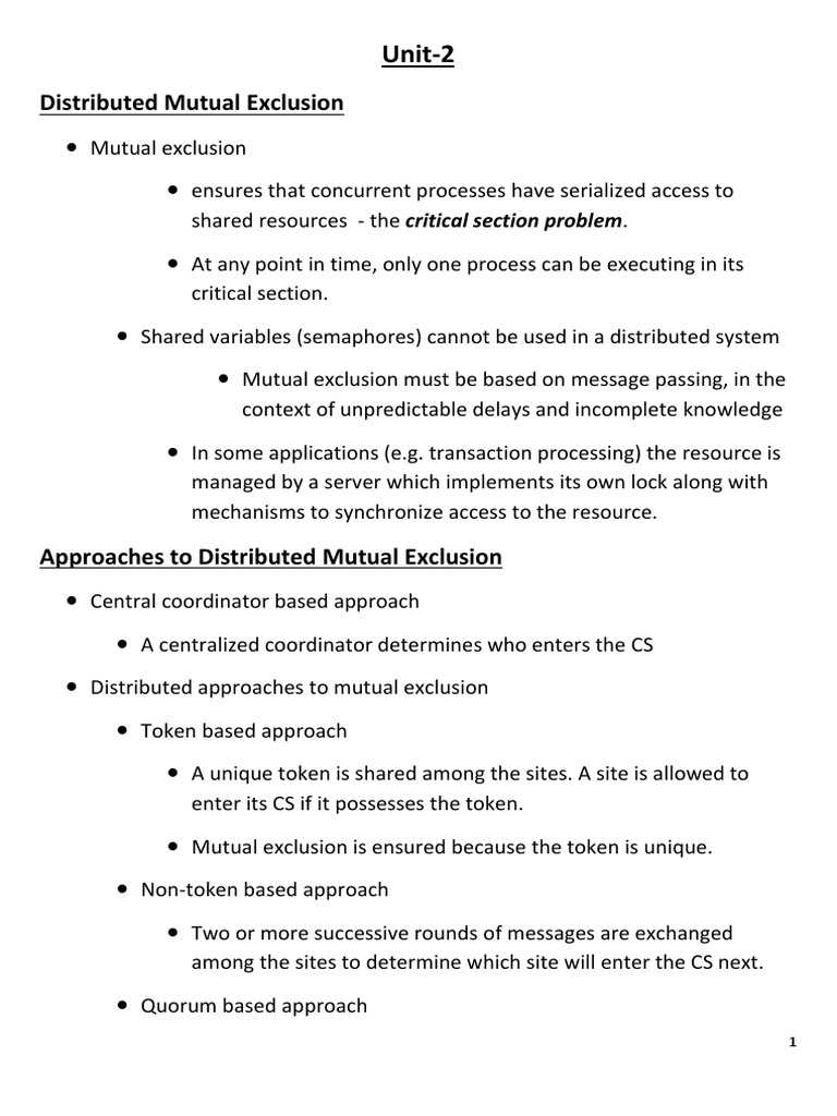 Distributed Mutual Exclusion | PDF | Message Passing | Load Balancing (Computing)