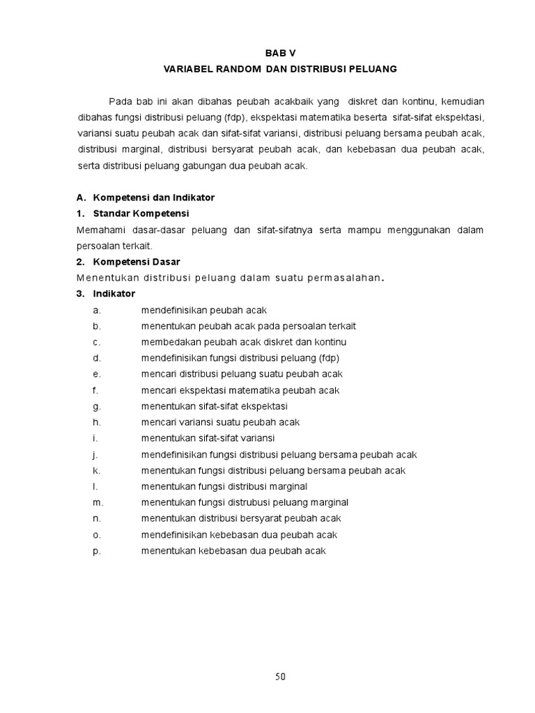 Bab Vi Kb5 Variabel Random | PDF