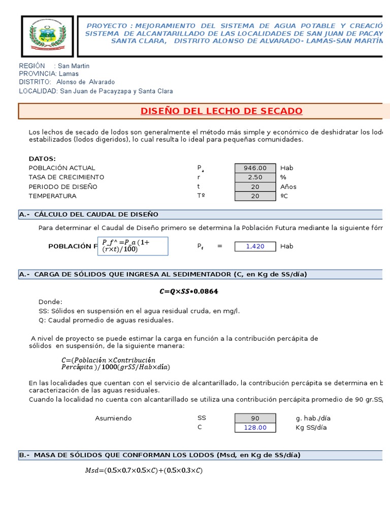 Lecho de Secado de Lodos | PDF | Aguas residuales | Agua