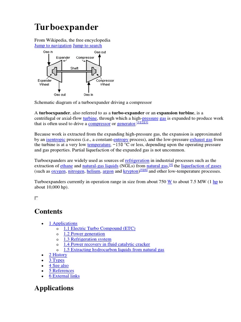 Turboexpander: o o o o o | Download Free PDF | Applied And ...
