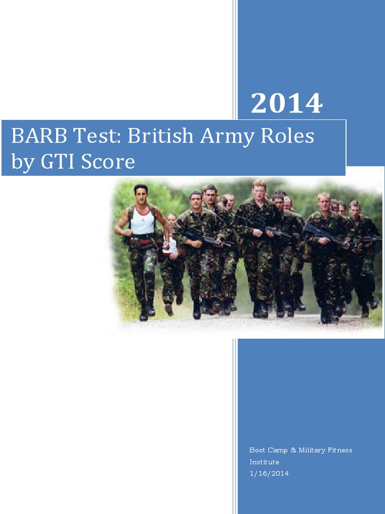 0000a Barb Test British Army Roles by Gti Score 2014-01-161 | PDF ...