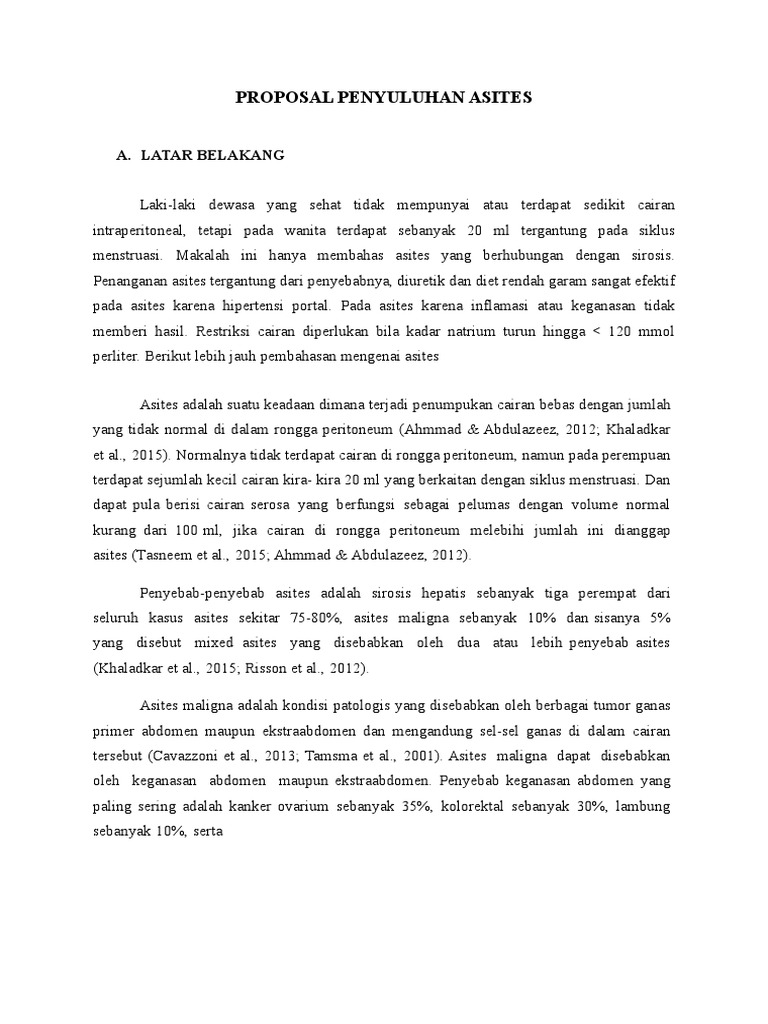 Penyuluhan Penyakit Asites dan Perawatannya | PDF