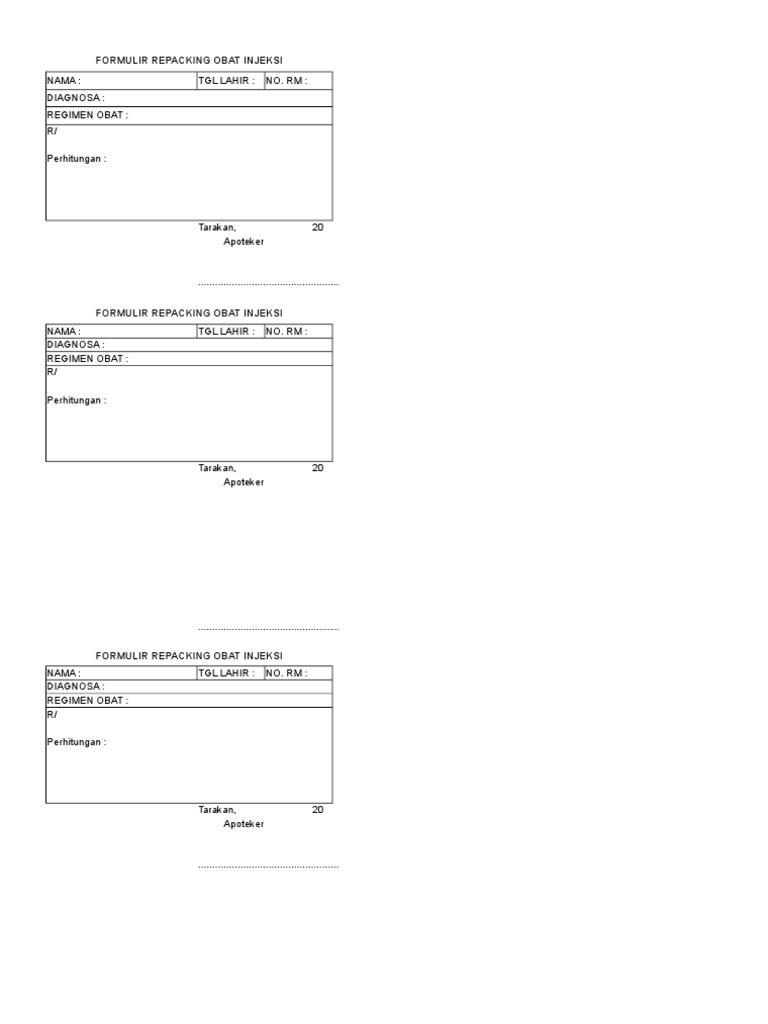 Form Dispensing Obat | PDF