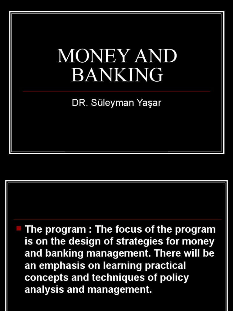 Money and Banking 2009 Spring | PDF | Money Supply | Monetary Policy