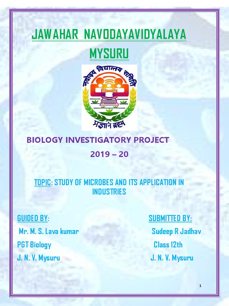 SRJ Biology Project PDF | PDF | Sewage Treatment | Biogas