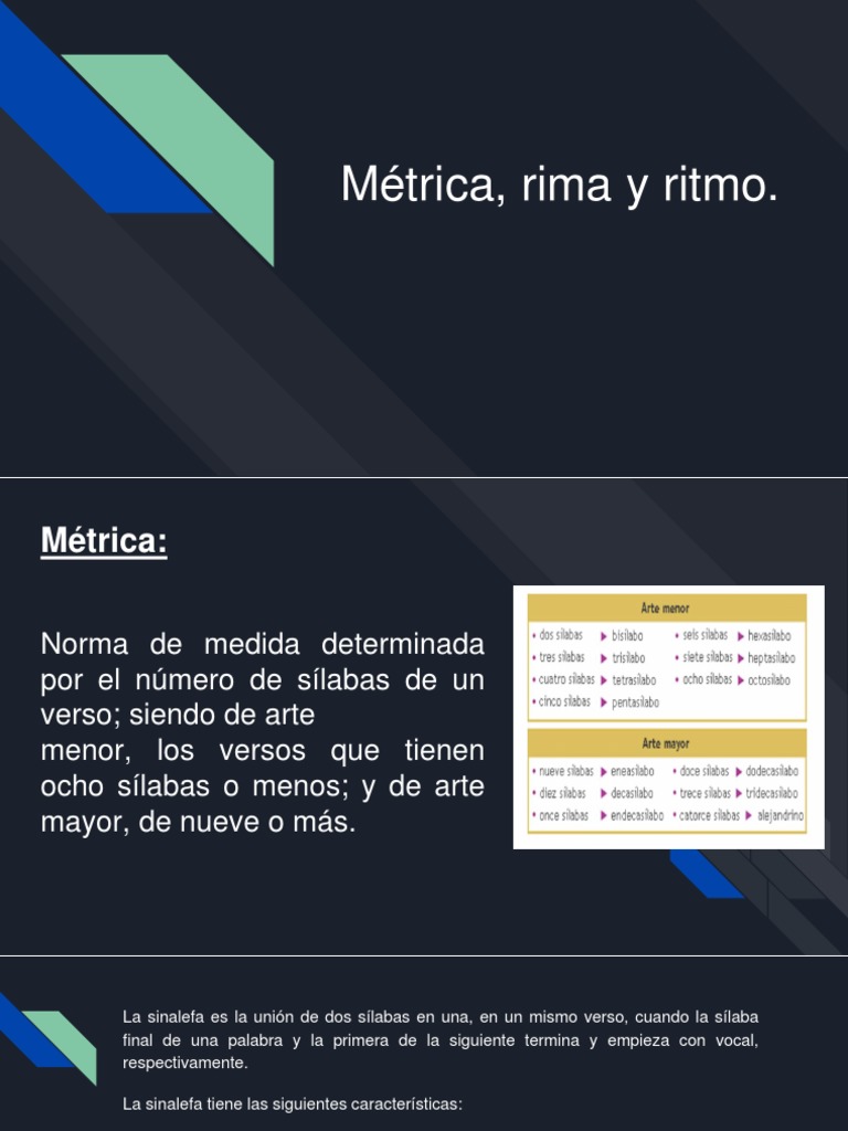 Métrica, Rima y Ritmo. | PDF