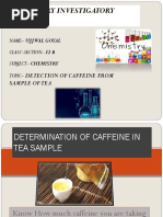 Chemistry Investigatory Project: Acidity in Tea Leaves | PDF
