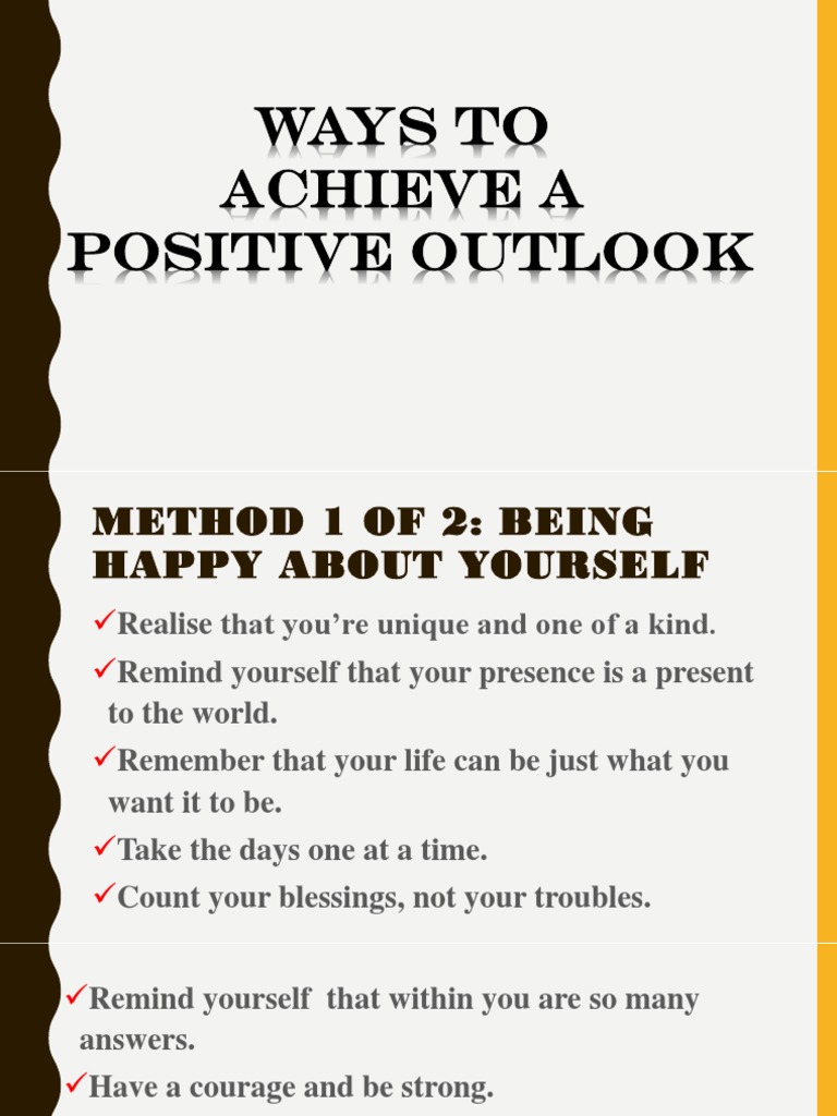 Positive Outlook: 15 Tips for Happiness | PDF