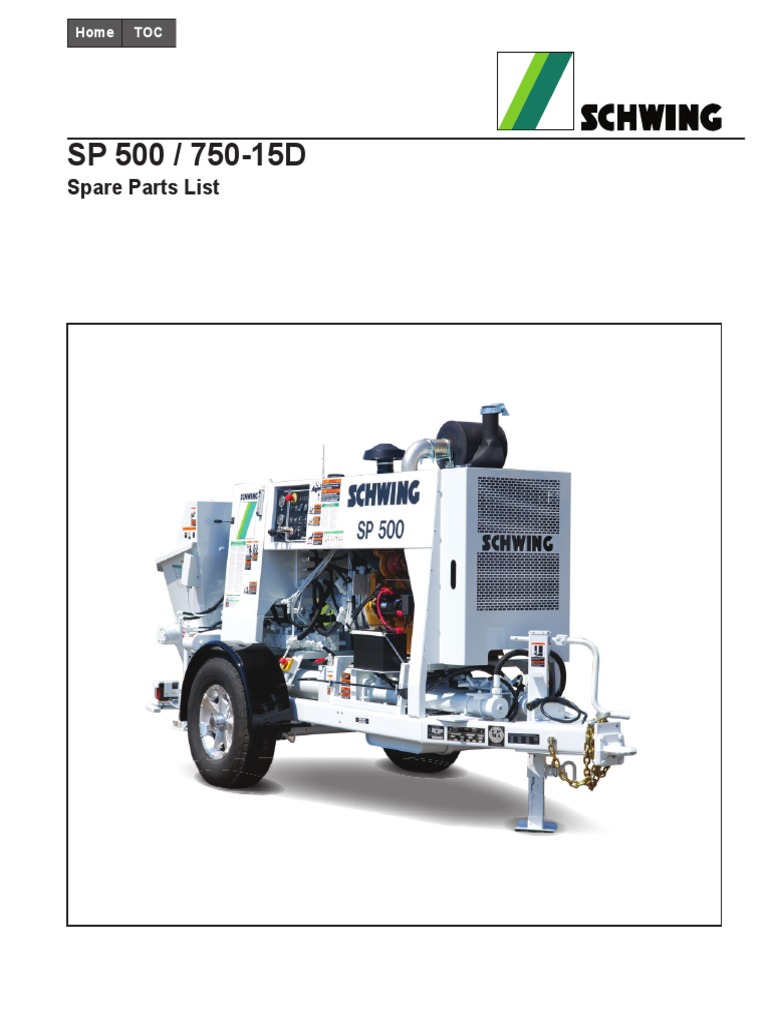 Schwing SP 500 Espanol | PDF | Axle | Cylinder (Engine)