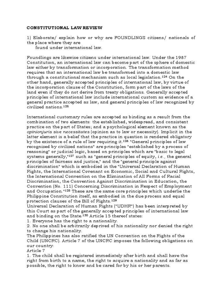 Constitutional Law Review | PDF | Eminent Domain | Certiorari