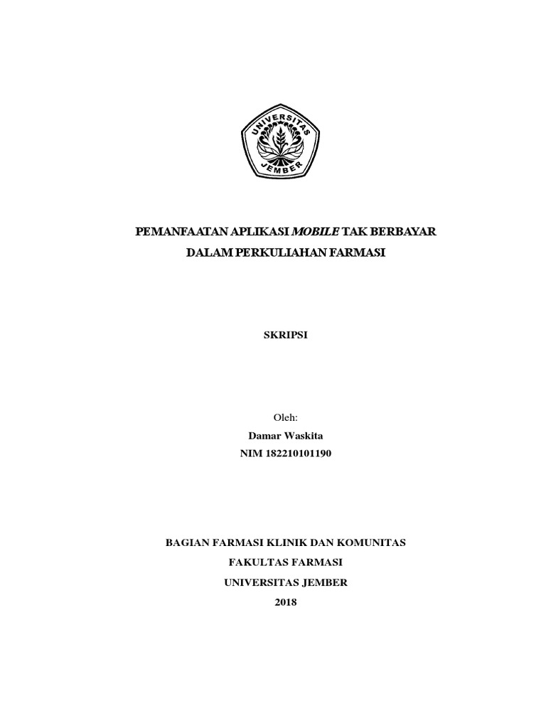 Template Skripsi Unej | PDF