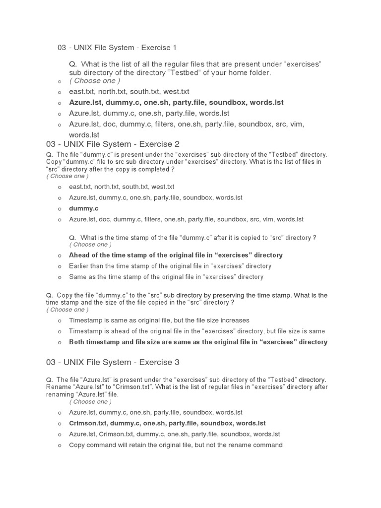 Unix Note | PDF | Directory (Computing) | File System