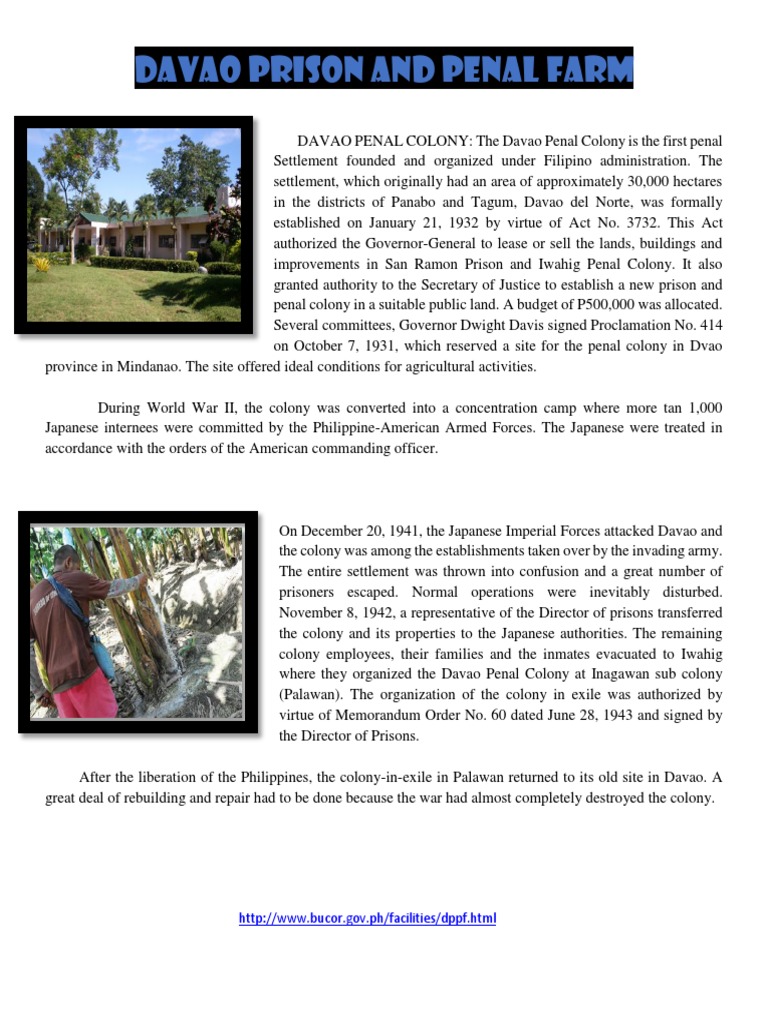 Davao Prison and Penal Farm | PDF | Prison | Government
