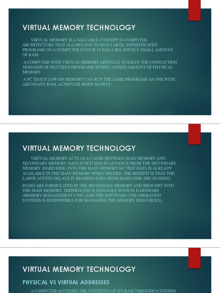 Virtual Memory Technology Aca | Download Free PDF | Random Access Memory | Operating System