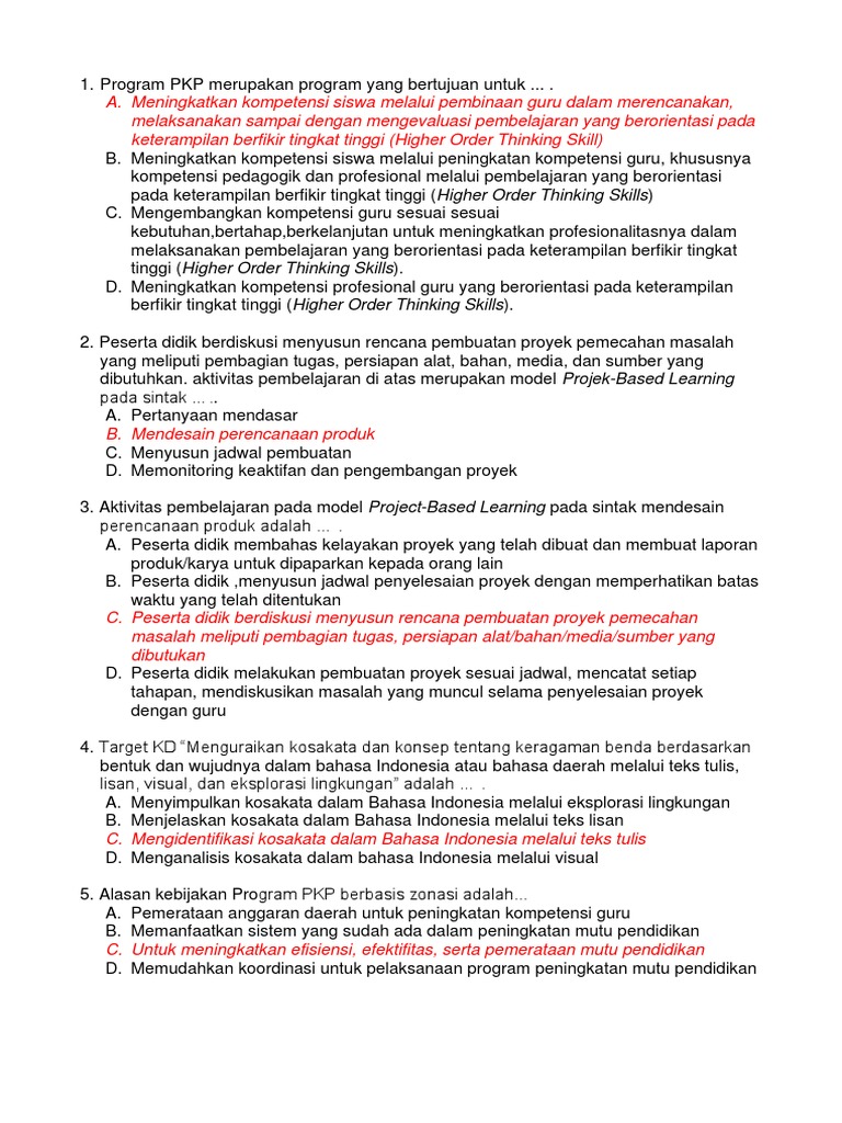 Latihan Soal PKP | PDF