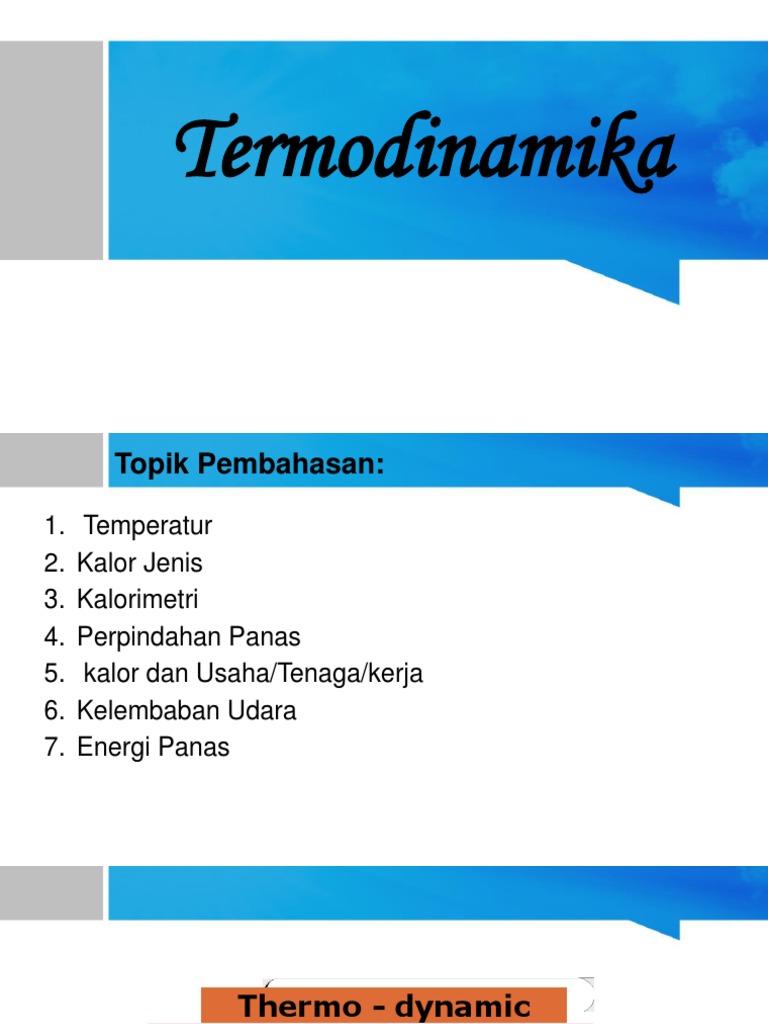 Termodinamika - PPT Fix | PDF