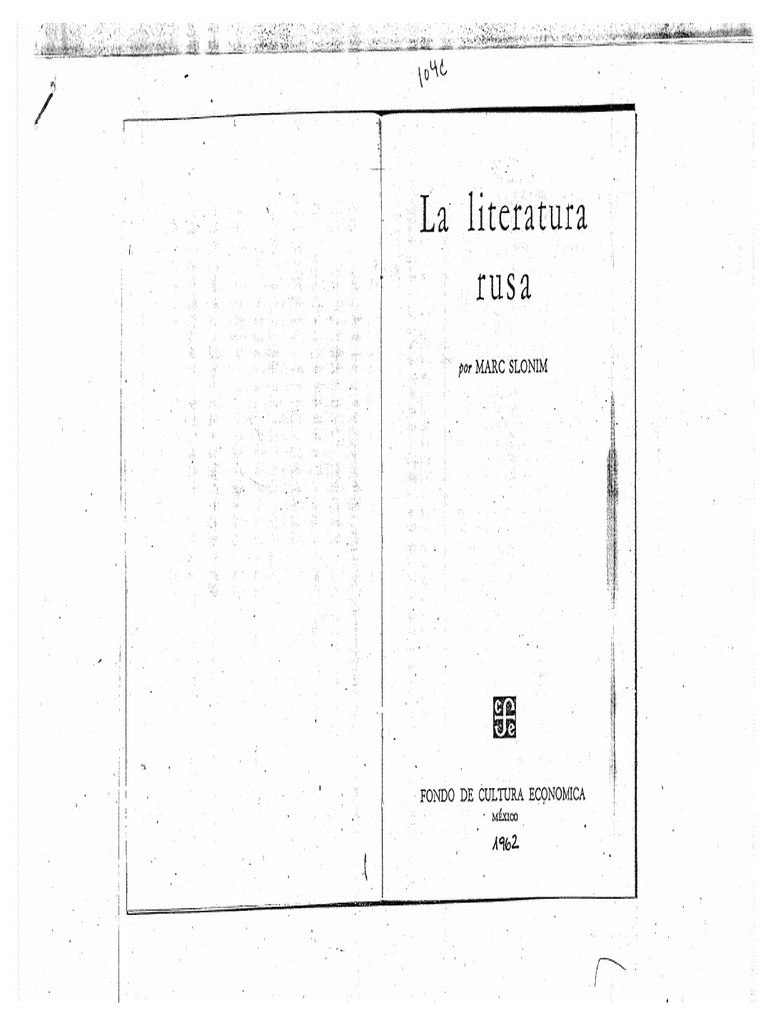 Slonim, Marc - La Literatura Rusa PDF | PDF