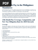 13th and 14th Month Pay in the Philippines | PDF | Salary | Tax Exemption