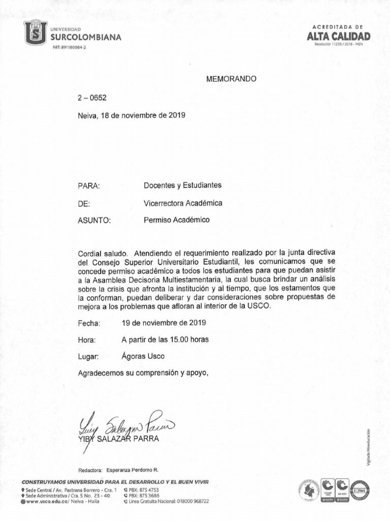 Memorando 2 - 0652 | PDF