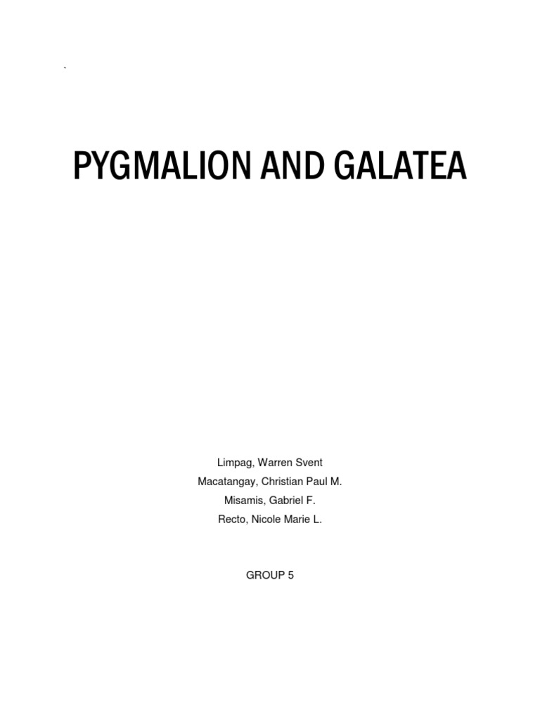 Pygmalion and Galatea | PDF | Ovid | Poetry