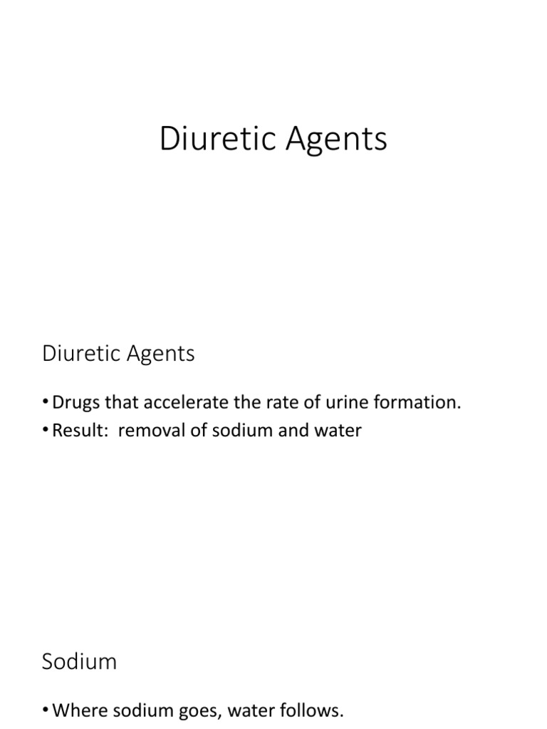 Diuretic Agents Mechanisms and Nursing Care | PDF | Pharmacology | Drugs