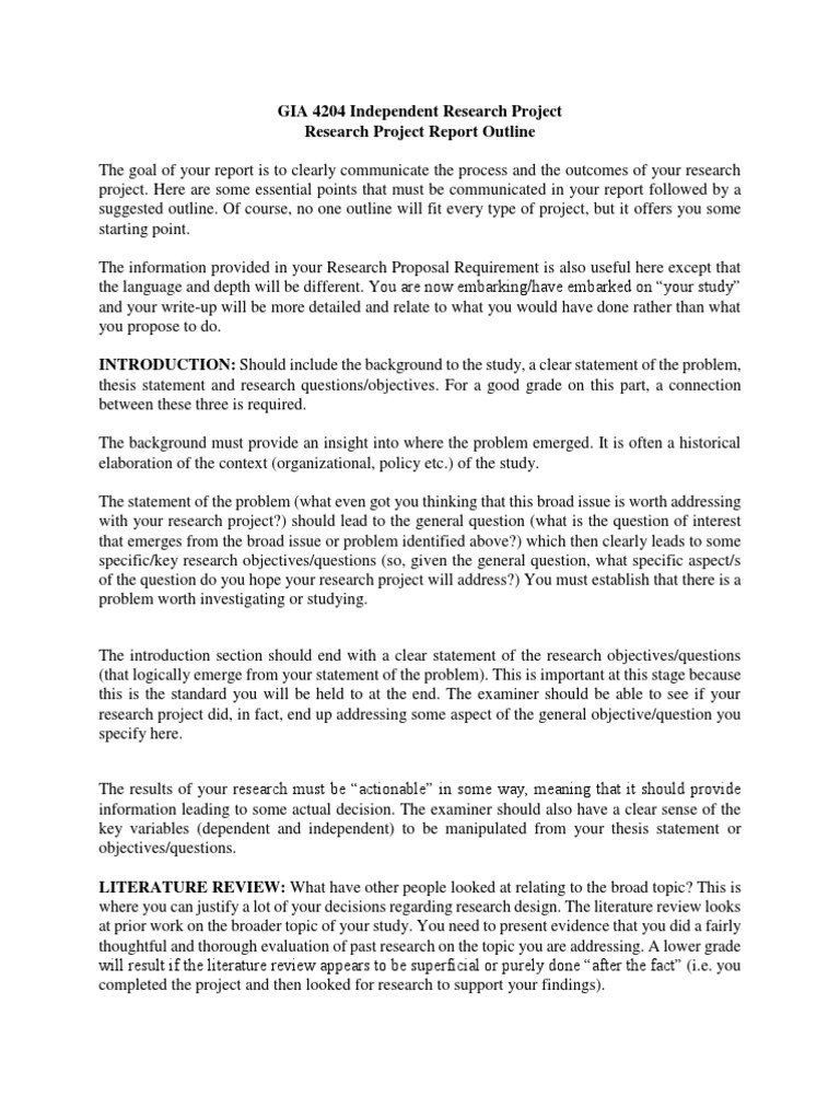 GIA 4204 Independent Research Project Research Project Report Outline ...