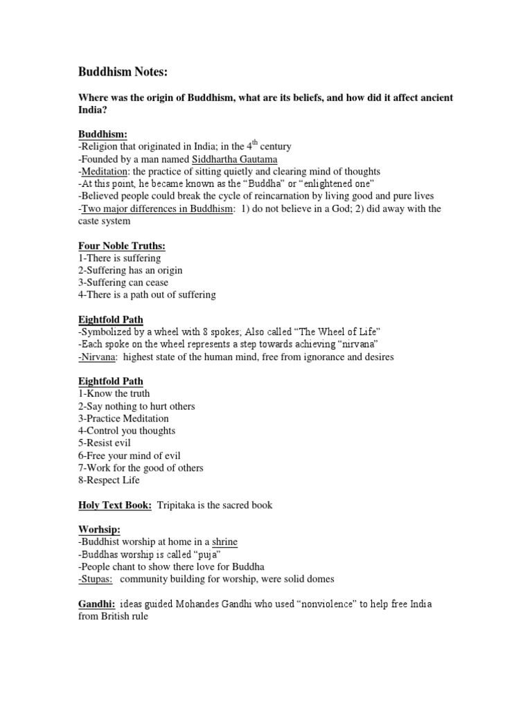 5-History of Buddhism Notes PDF | PDF | Gautama Buddha | Worship