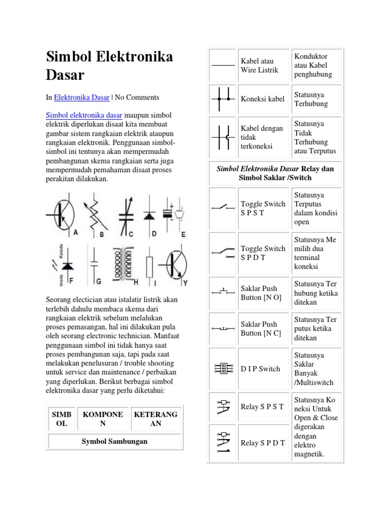 Simbol Elektronika Dasar | PDF