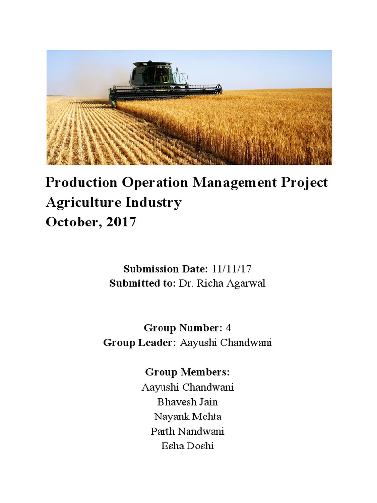 Optimizing Agricultural Production through Strategic Planning and ...