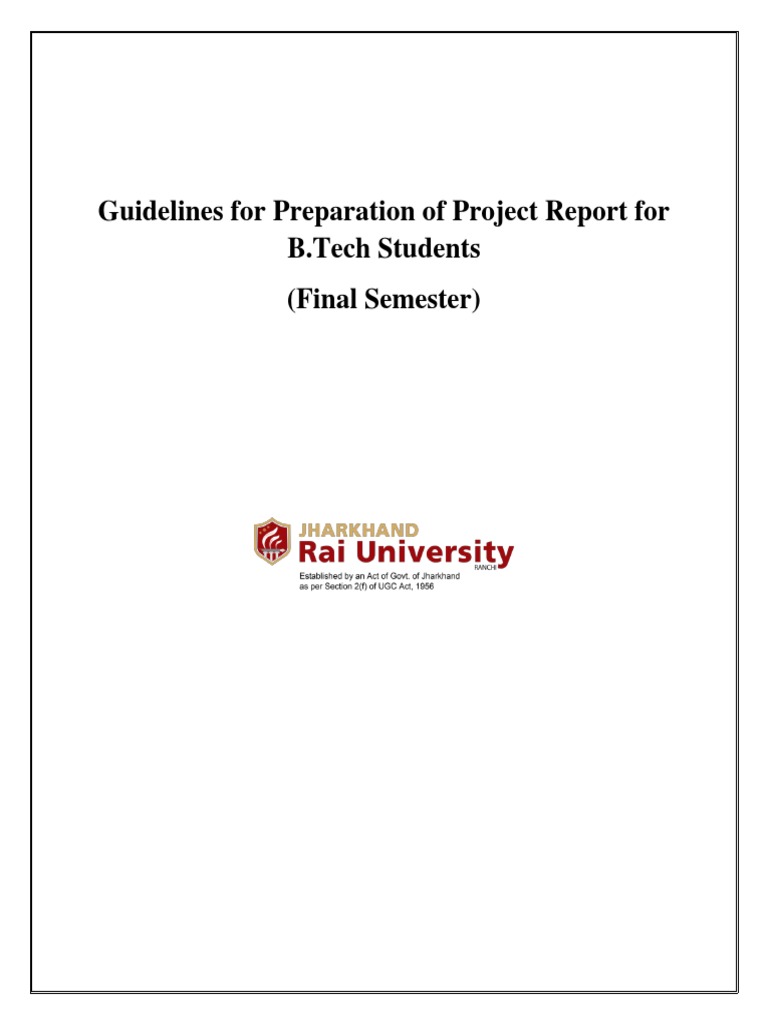 B.Tech Project Report Guidelines | PDF | Computer Science | Knowledge