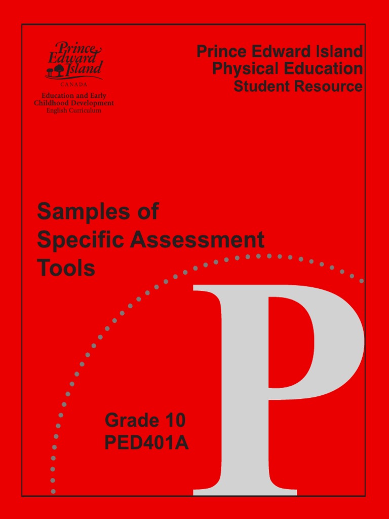 PE Assessment Tools Guide | PDF | Physical Education | Early Childhood ...
